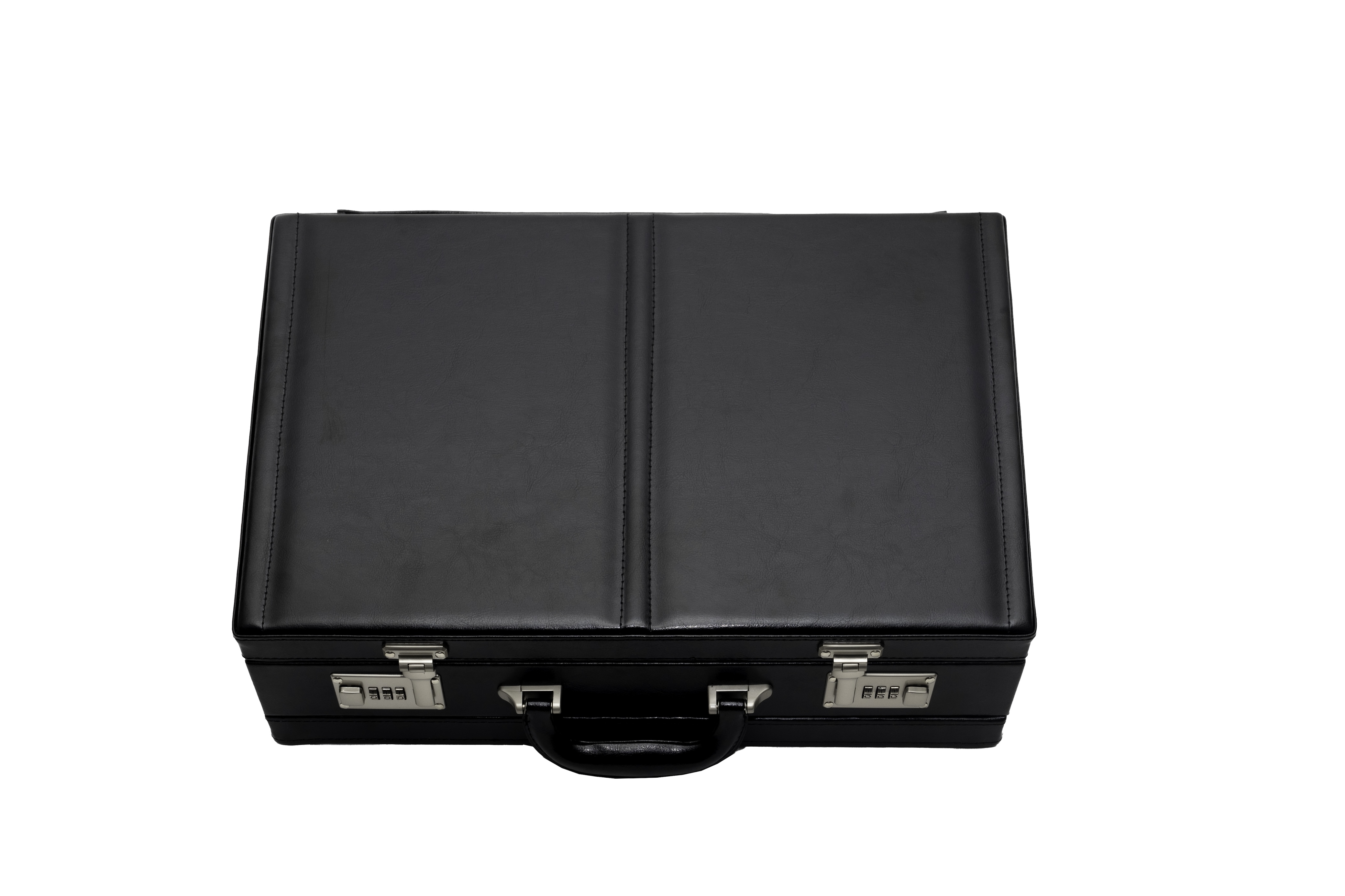 Gdv Bonded Leather Attache Case Expandable