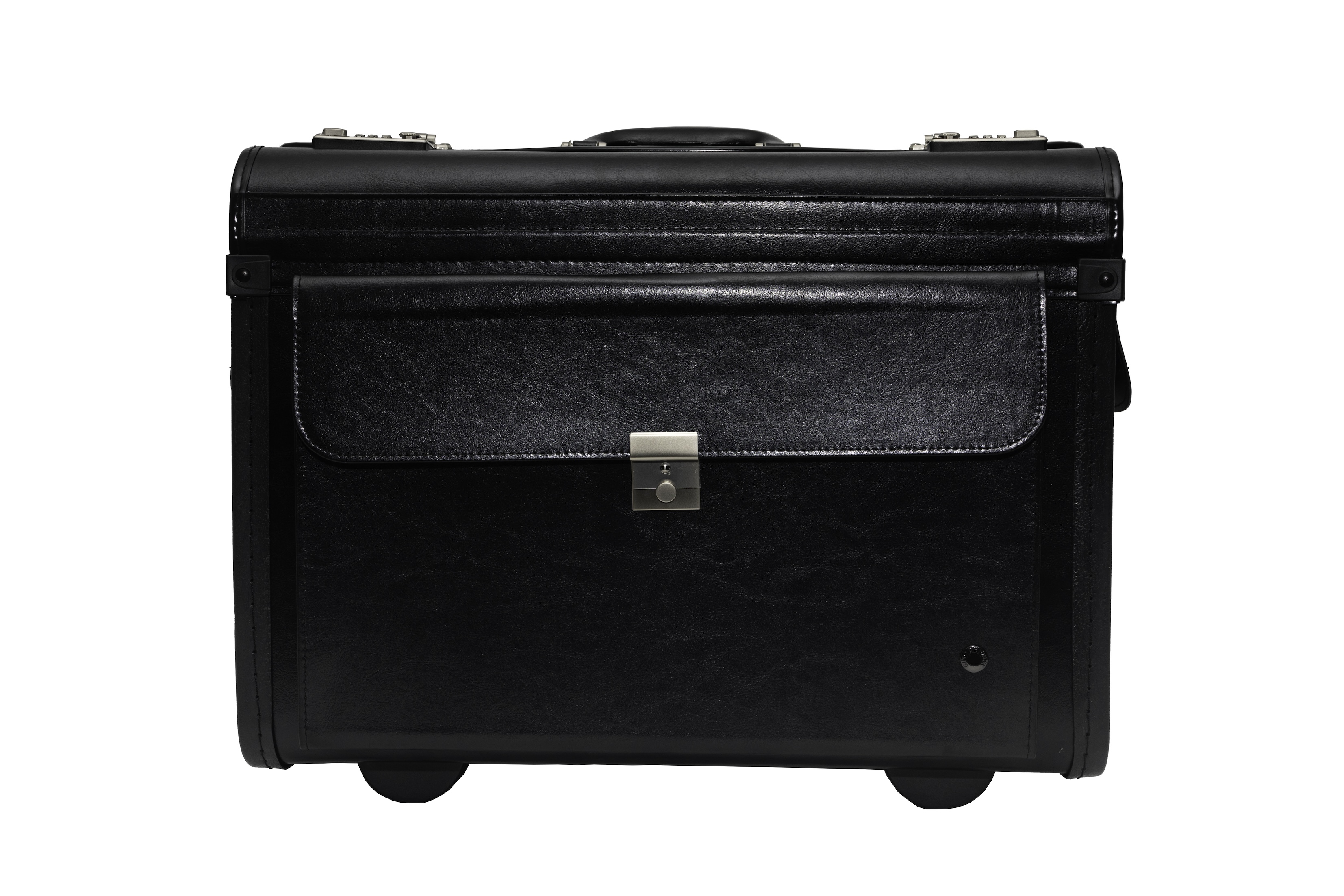 Gdv Genuine Leather Pilot Case On Wheels