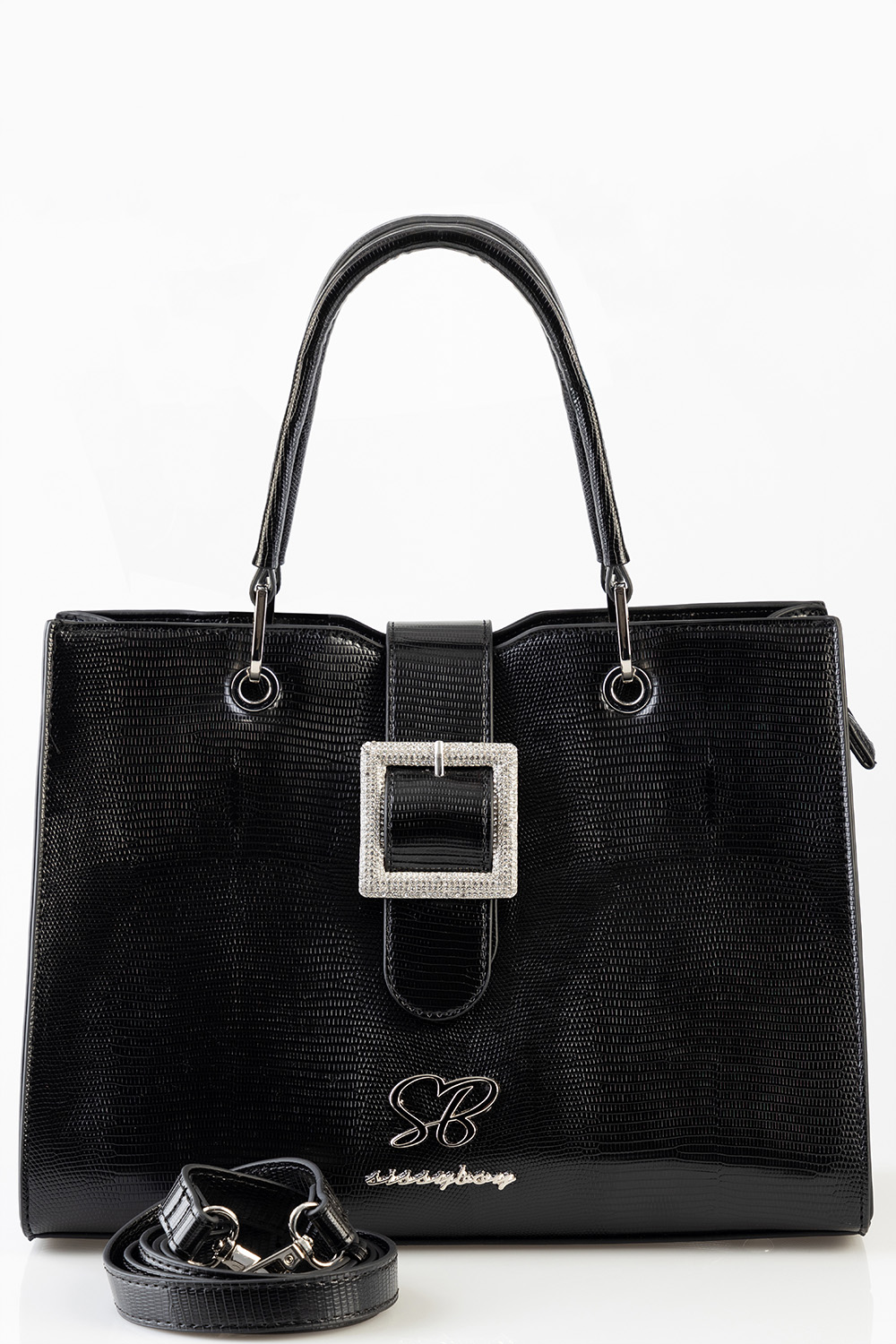 Sb Buckle Tote Bag Black
